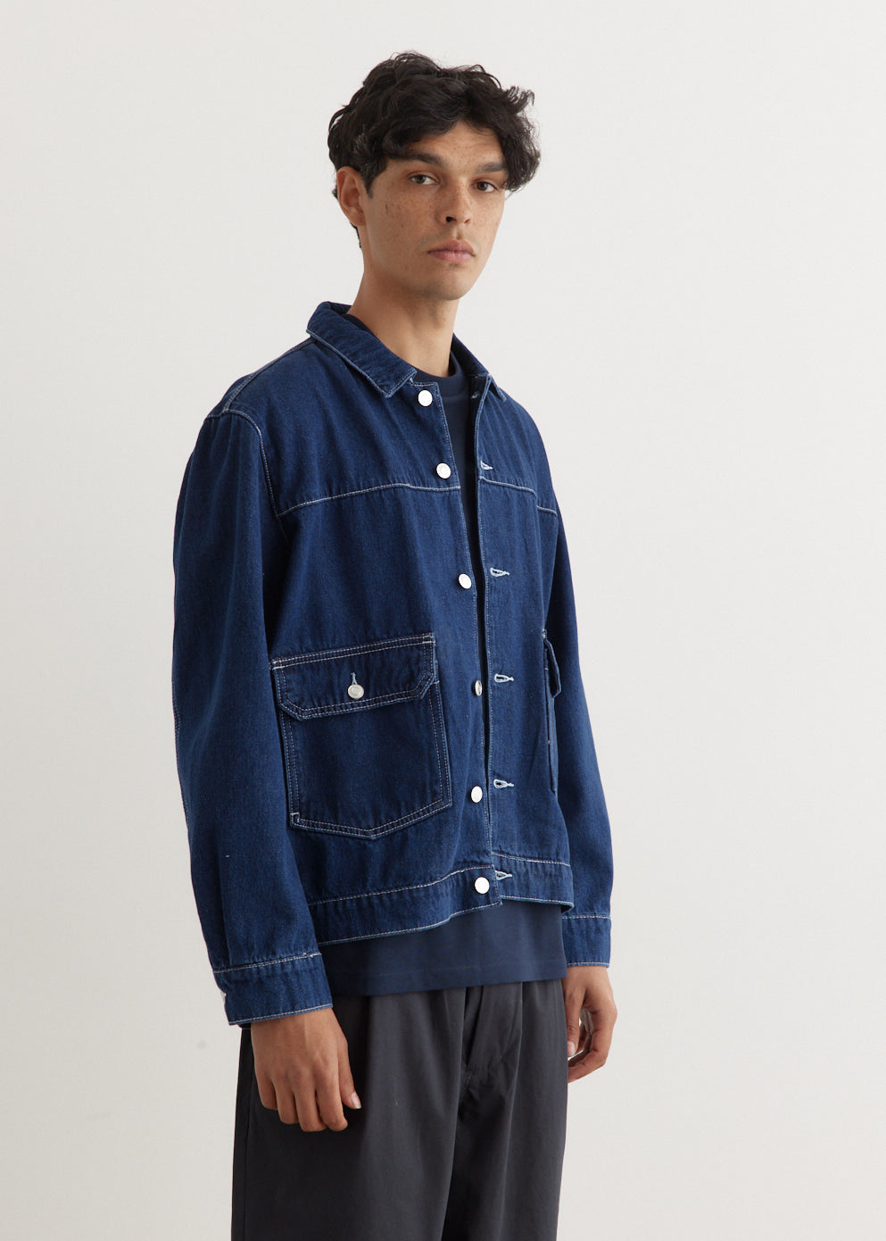 Full Button Denim Jacket