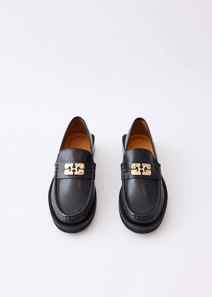 Rhinestone Logo Loafers