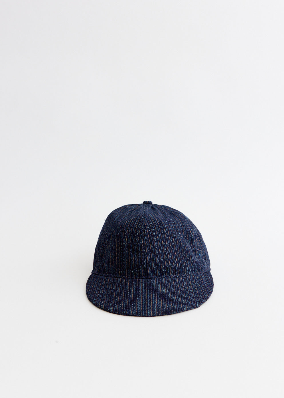 Mid 20th Century Japanese Pinstripe Kimono Cotton Cap