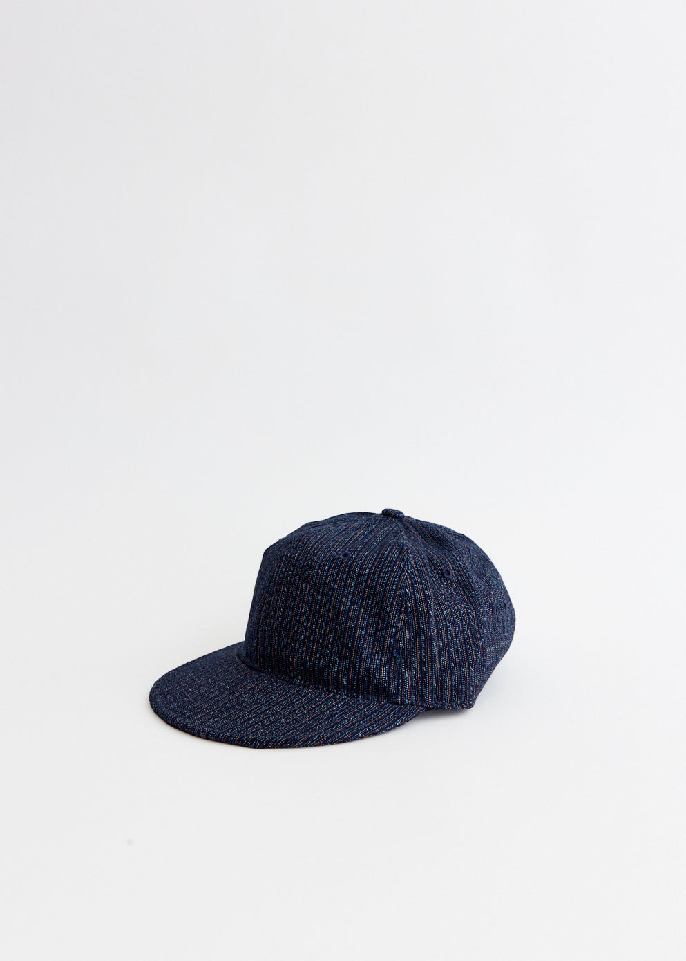 Mid 20th Century Japanese Pinstripe Kimono Cotton Cap