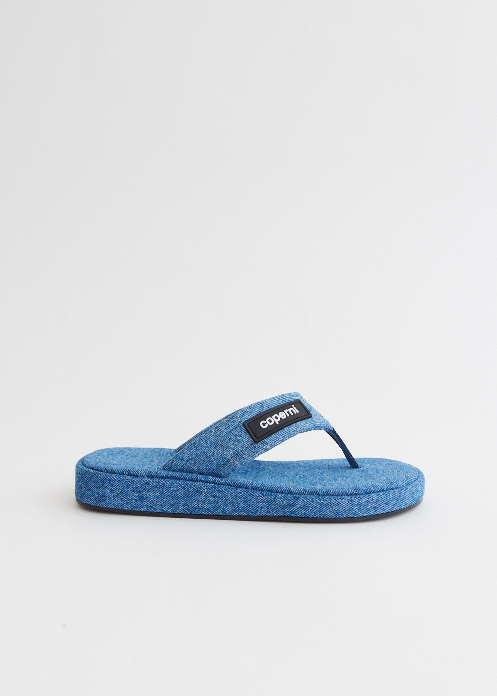 Denim Branded Flip Flop Sandals