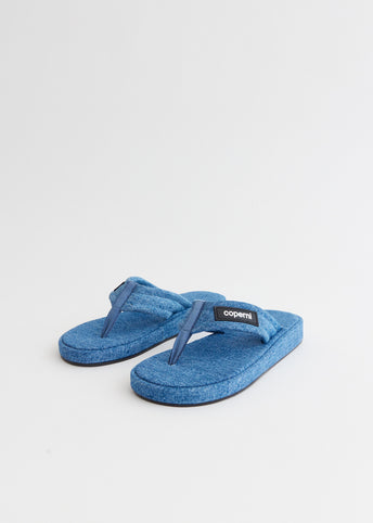 Denim Branded Flip Flop Sandals