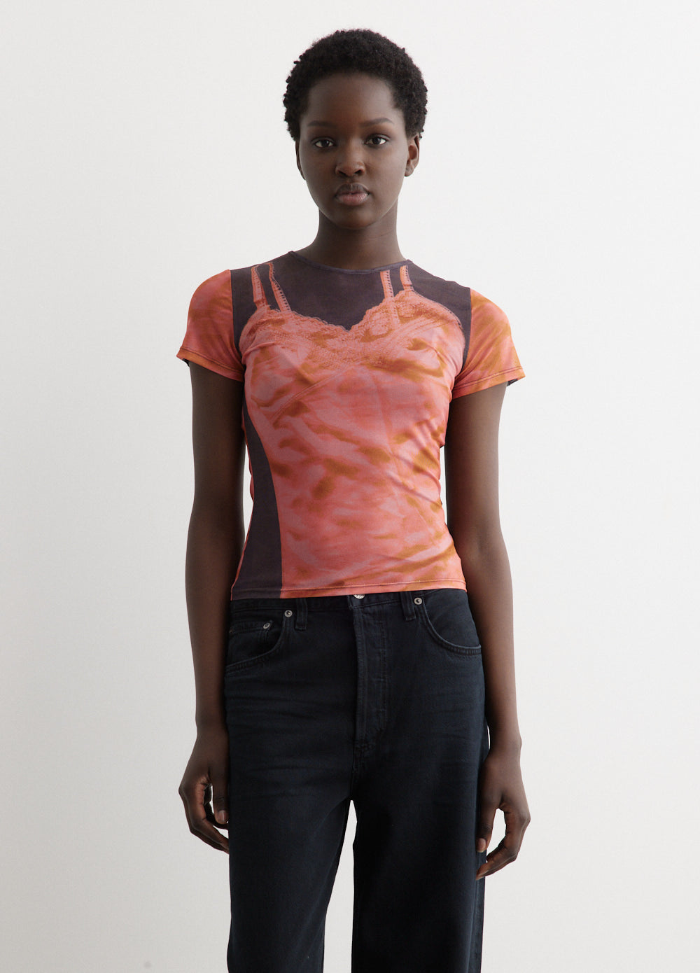 Mini Tee Lingerie Print Lip