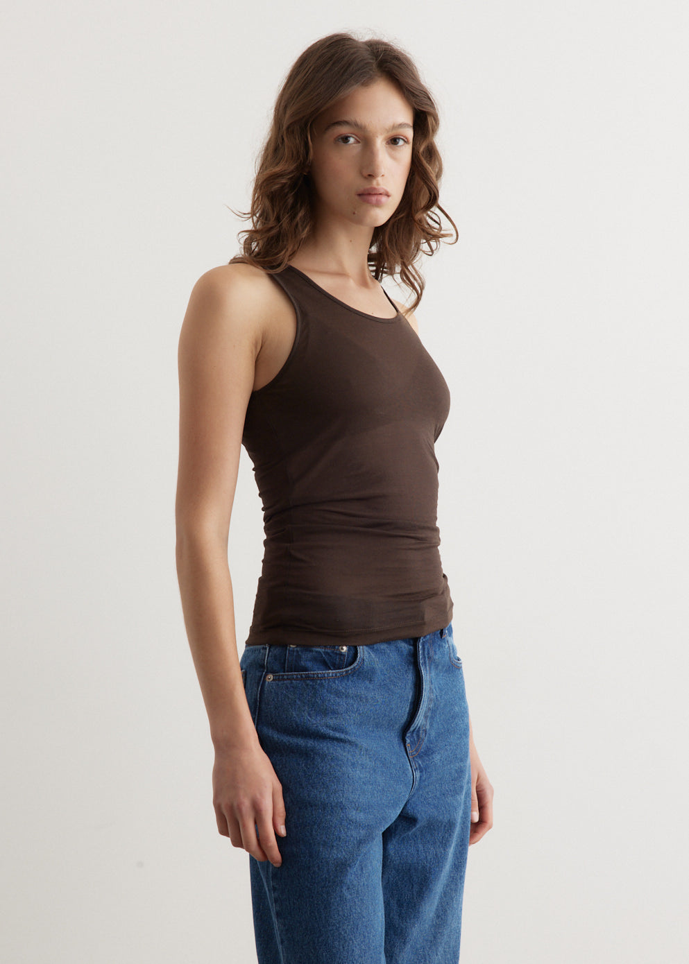 Low Cut Fluid Tanktop