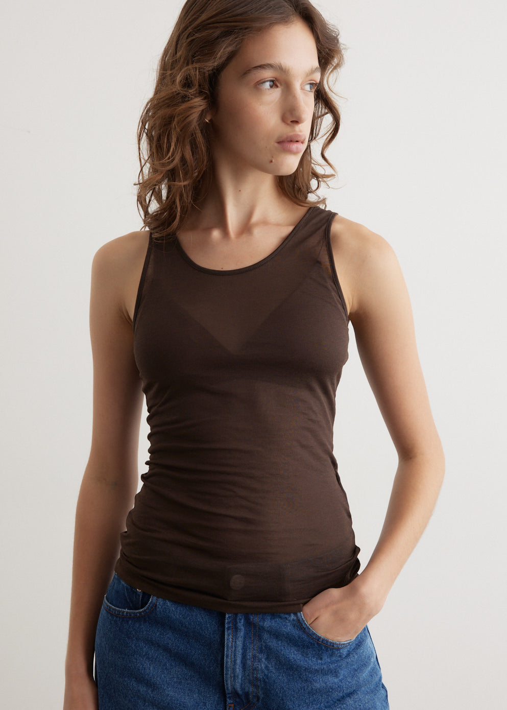 Low Cut Fluid Tanktop