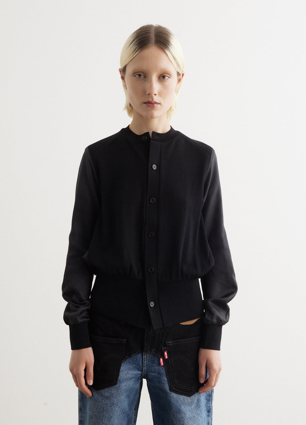 Wool Taffeta Cardigan