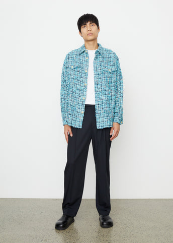 Homespun Summer Tweed Shirt Blouson Homespun Summer Tweed Shirt Blouson