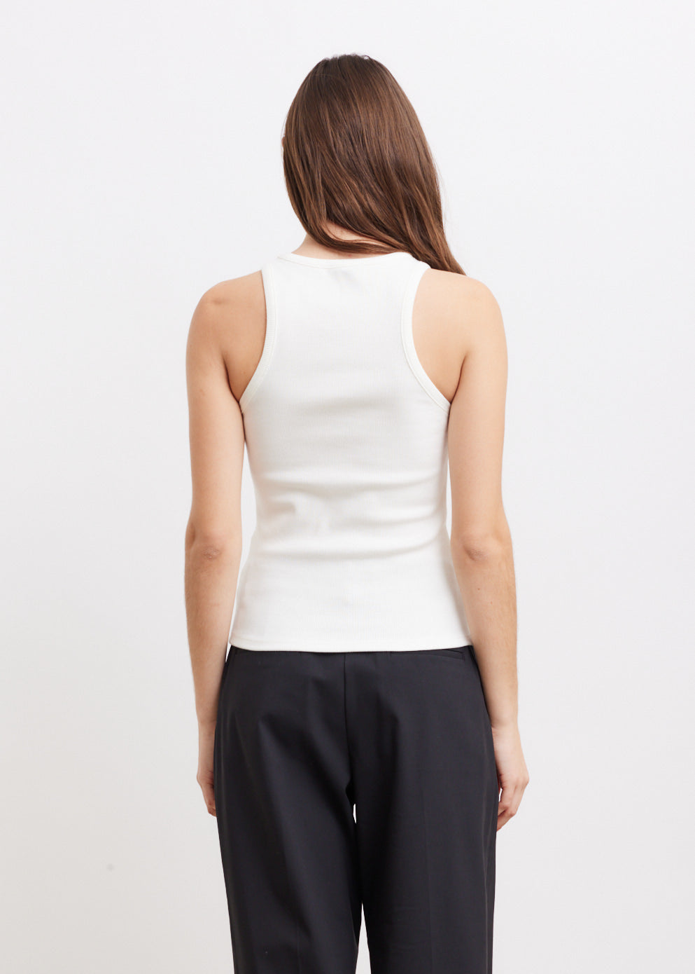 High Neck Rib Tank Top