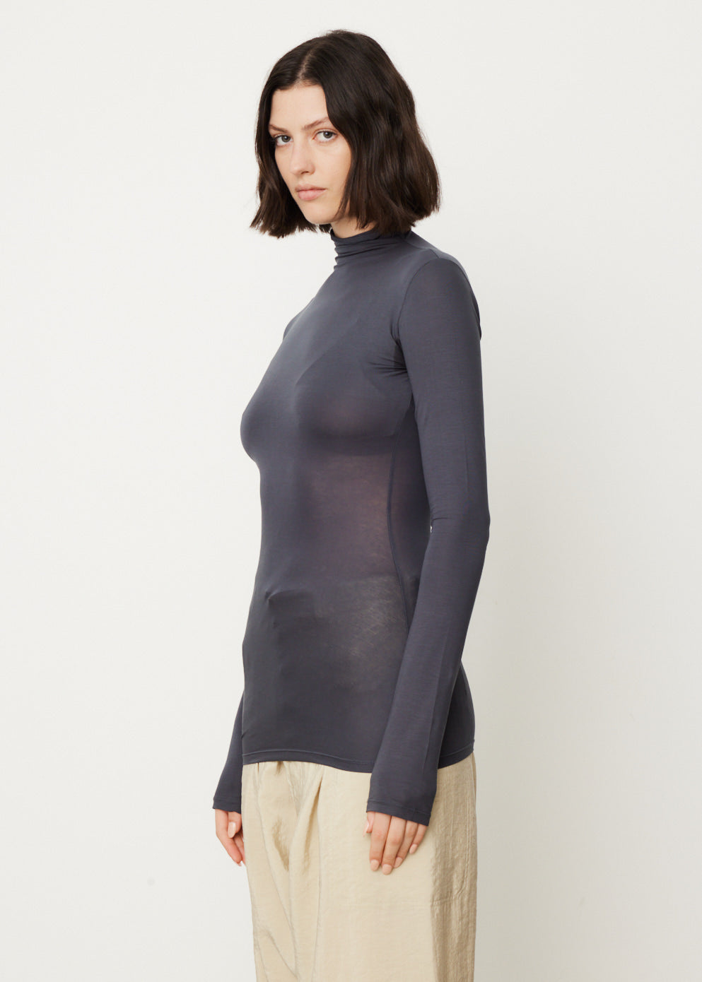 Twisted Second Skin High Neck Top